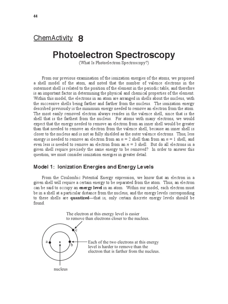 8 Photoelectron Spectroscopy: Chemactivity | PDF | Electron ...