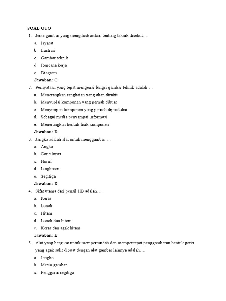 Soal Gto | PDF