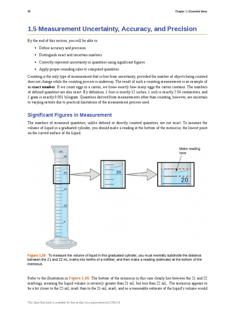 Textbook - Sig Fig and Measurements-1 | PDF | Significant Figures ...