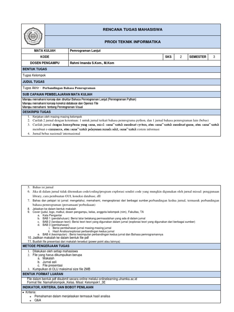 RTM - Project Akhir Teori Prolan | PDF