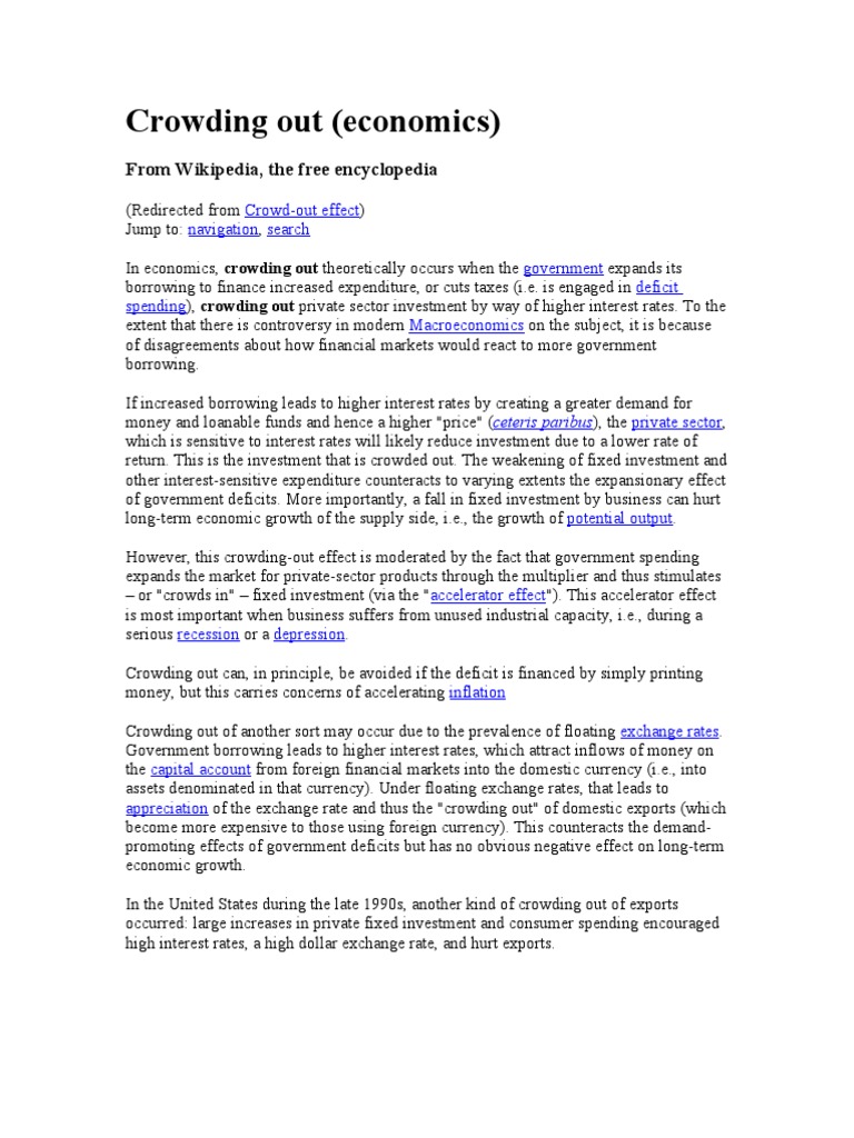 Crowding Out | PDF | Crowding Out (Economics) | Macroeconomic Policy