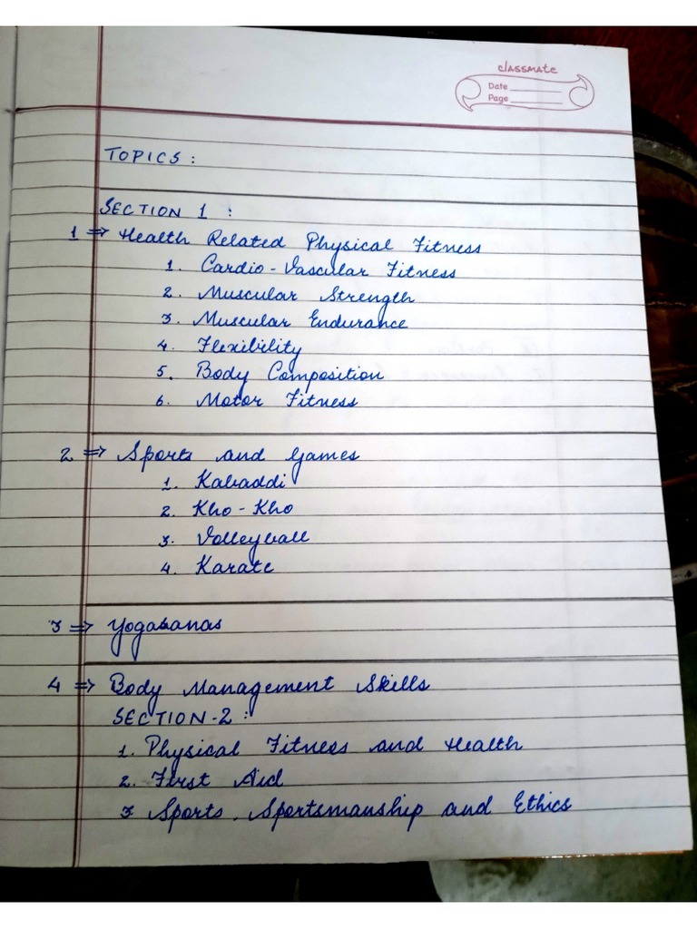 9th Physical Education Notes | PDF