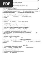 Social Studies Form 1 Term 1 | PDF | Multiple Choice | Adolescence