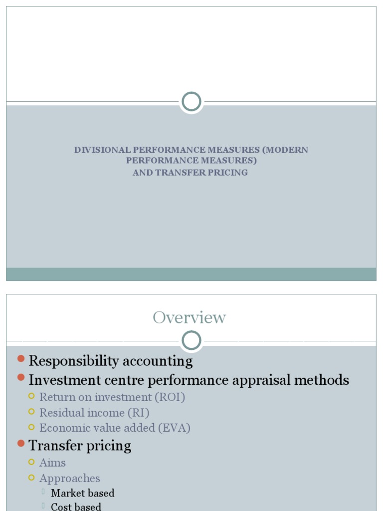 Divisional Performance Measurement Methods | PDF | Return On Investment ...