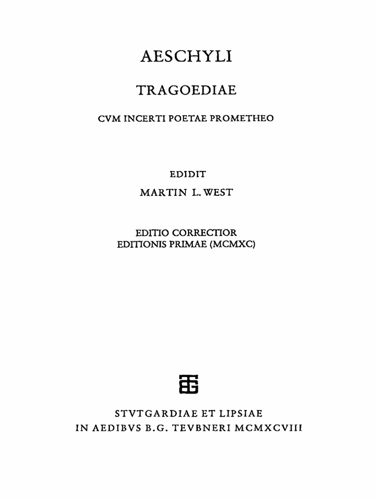 Esquilo - Obras Completas Griego | PDF