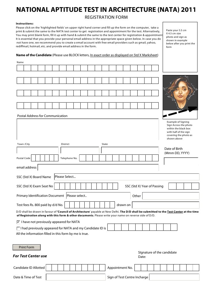 NATA 2011 Registration Form Instructions | PDF