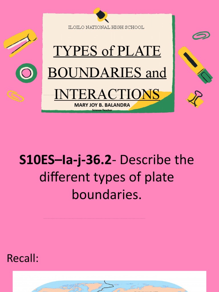 Types of Plate Boundaries Explained | PDF | Plate Tectonics | Magma