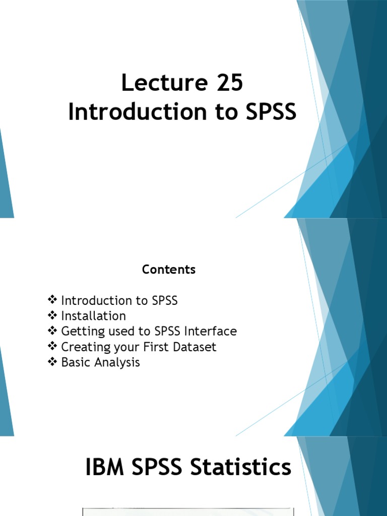 Lecture 25, 26. Introduction To SPSS Part 1 | PDF
