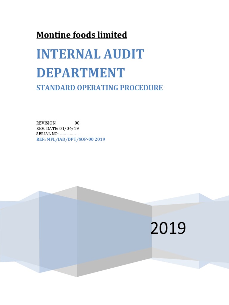 Internal Audit Sop | PDF | Audit | Internal Audit