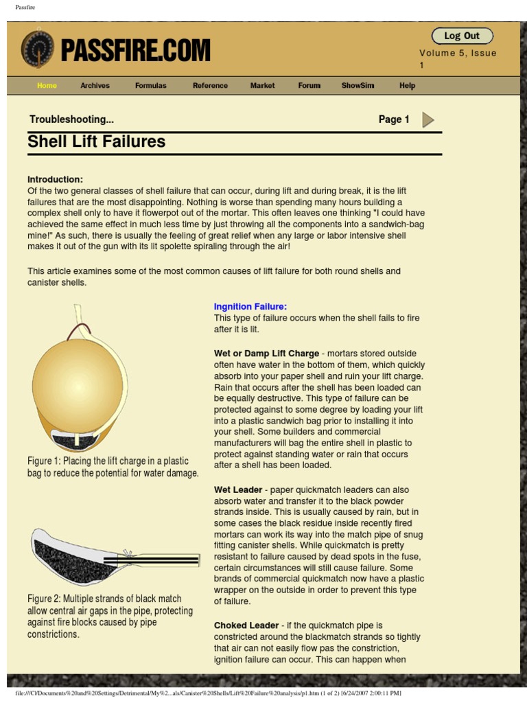 Lift Failure Analysis | PDF | Shell (Projectile) | Force