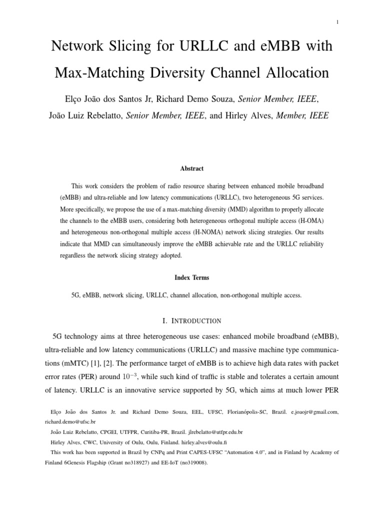 Network Slicing For URLLC and eMBB With Max-Matching Diversity Channel ...