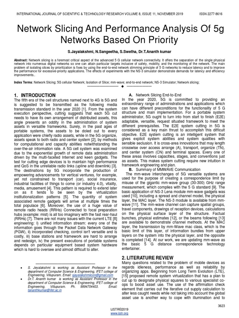 Network Slicing and Performance Analysis of 5g Networks Based On Priority | PDF | Computer ...