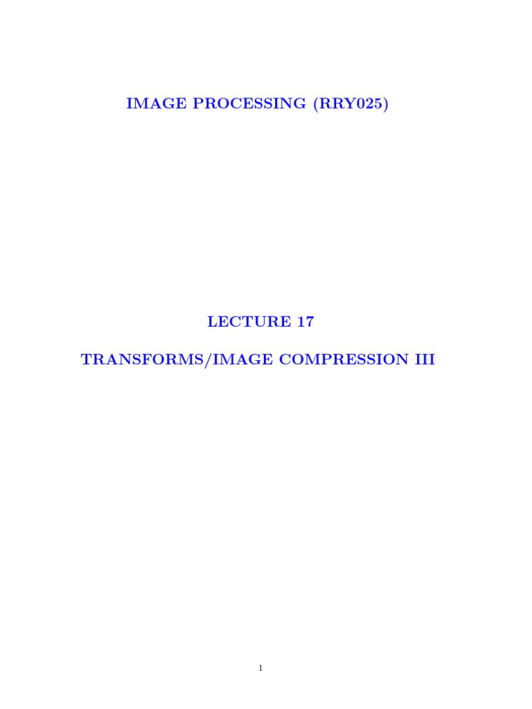 Karhunen Loeve Transform - KLT | PDF | Principal Component Analysis | Eigenvalues And Eigenvectors