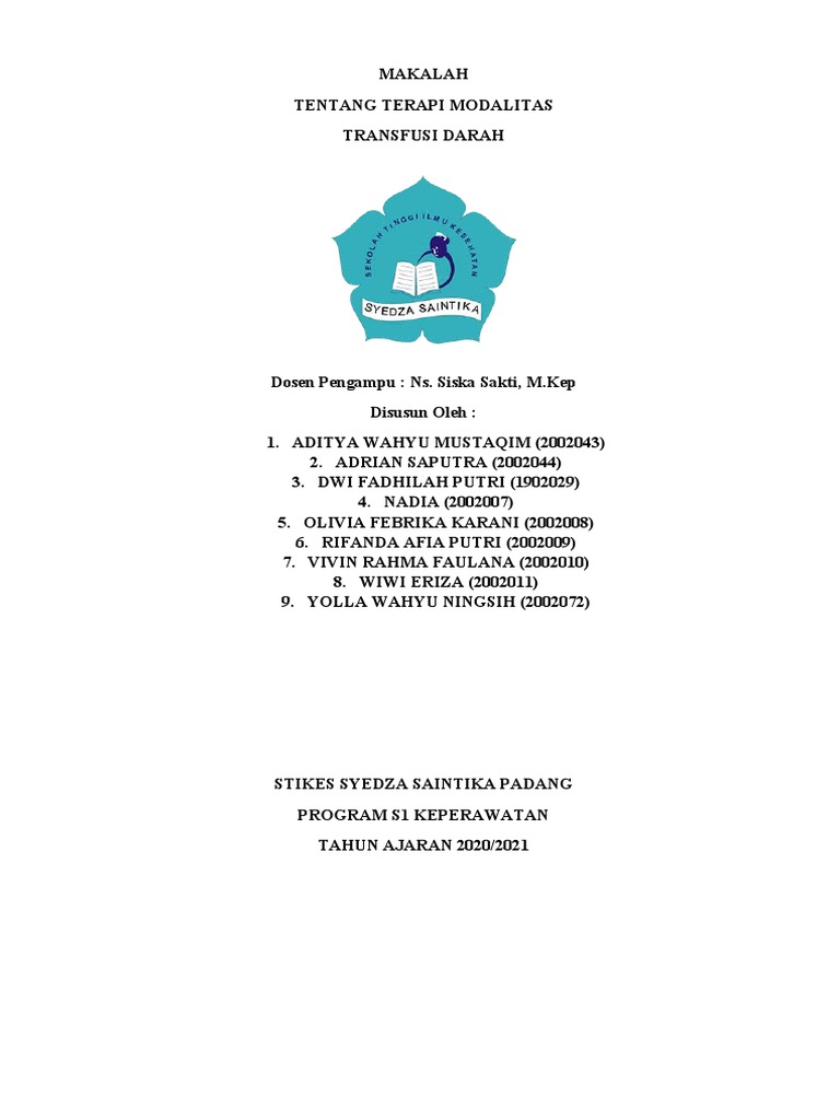 Terapi Transfusi Darah dan Trombosit | PDF | Sains & Matematika