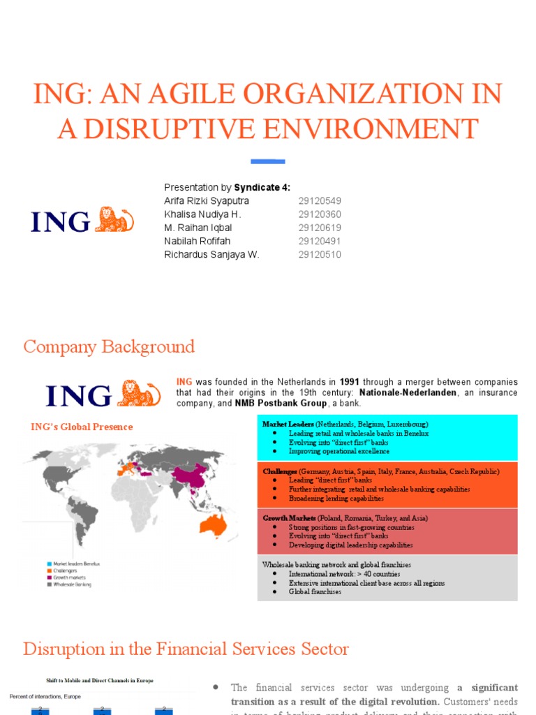 Ing: An Agile Organization in A Disruptive Environment | PDF | Agile ...