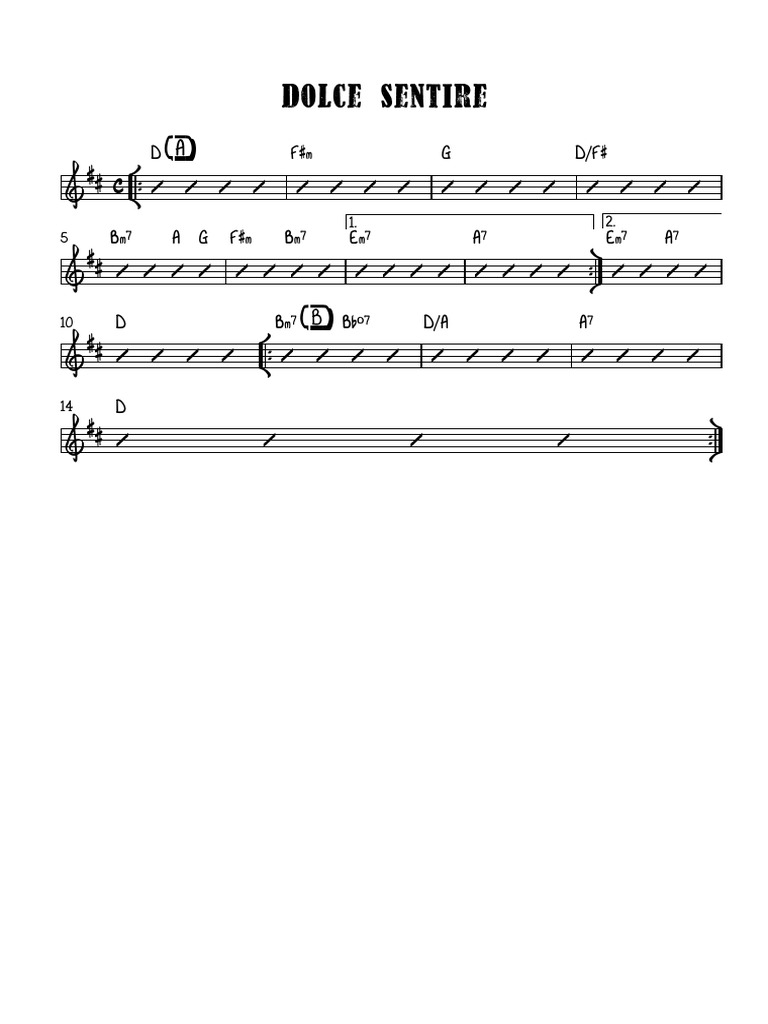 Dolce Sentire - Tutto Lo Spartito | PDF