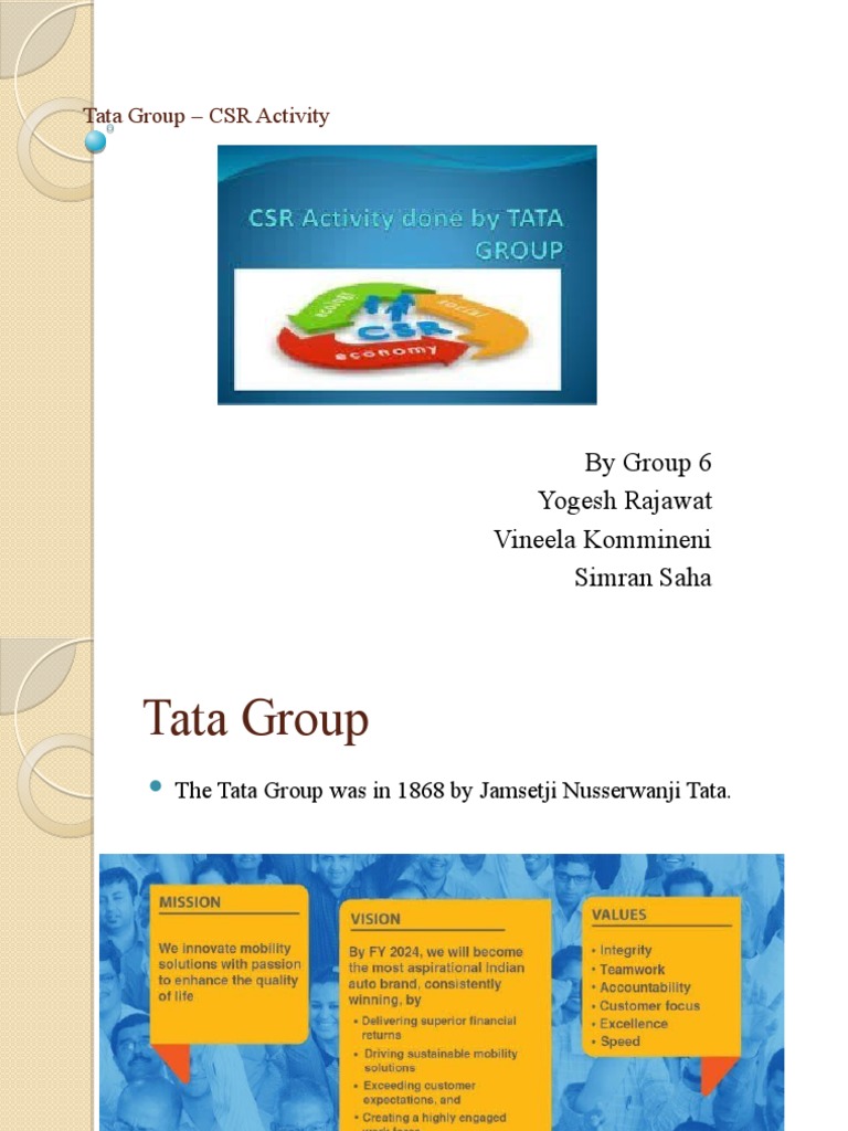 Tata Group - CSR Activity | PDF