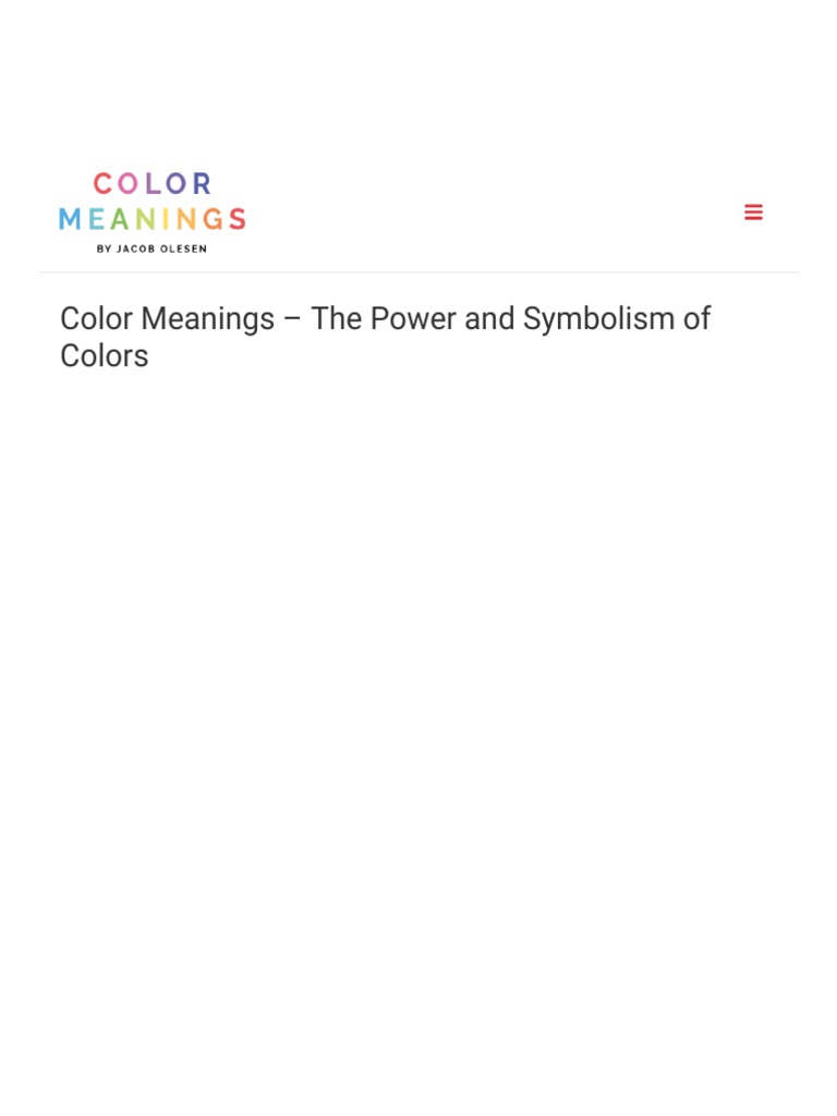 12 Color Meanings - The Power and Symbolism of Colors (Infographics ...