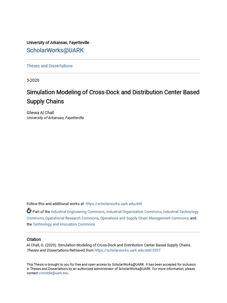 Cross-Dock Simulation in Supply Chains | PDF | Class (Computer ...