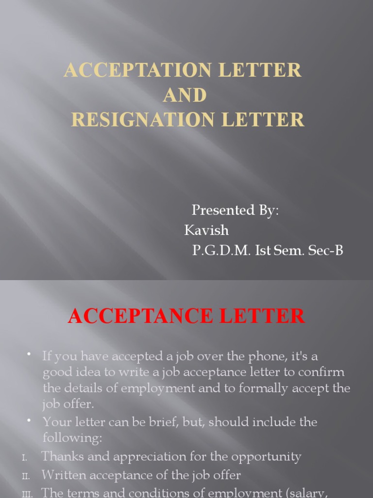 Acceptation and Reg. Letter | PDF | Communication