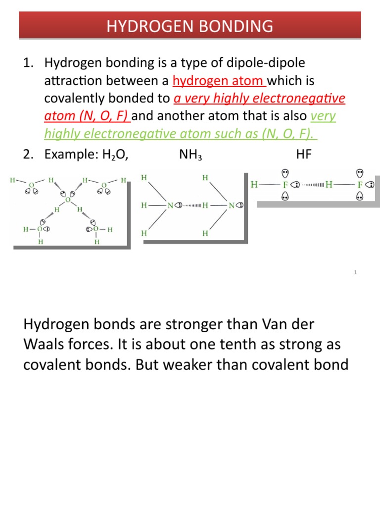 CHEMICAL BONDING Notes | PDF | Chemical Bond | Hydrogen Bond