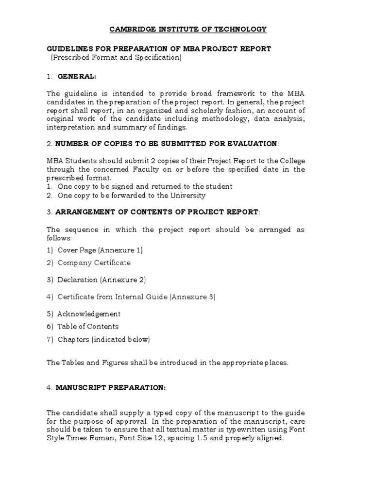 Cit Sip Format | PDF | Master Of Business Administration