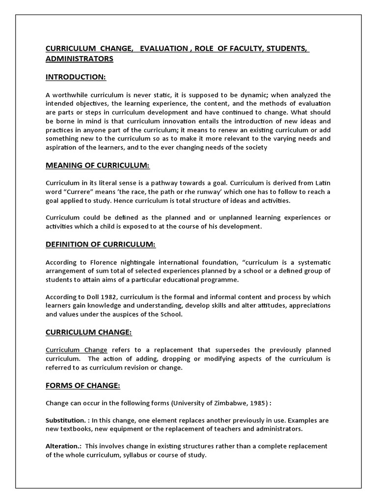 HANDOUT EDU Curriculum | Download Free PDF | Curriculum | Evaluation