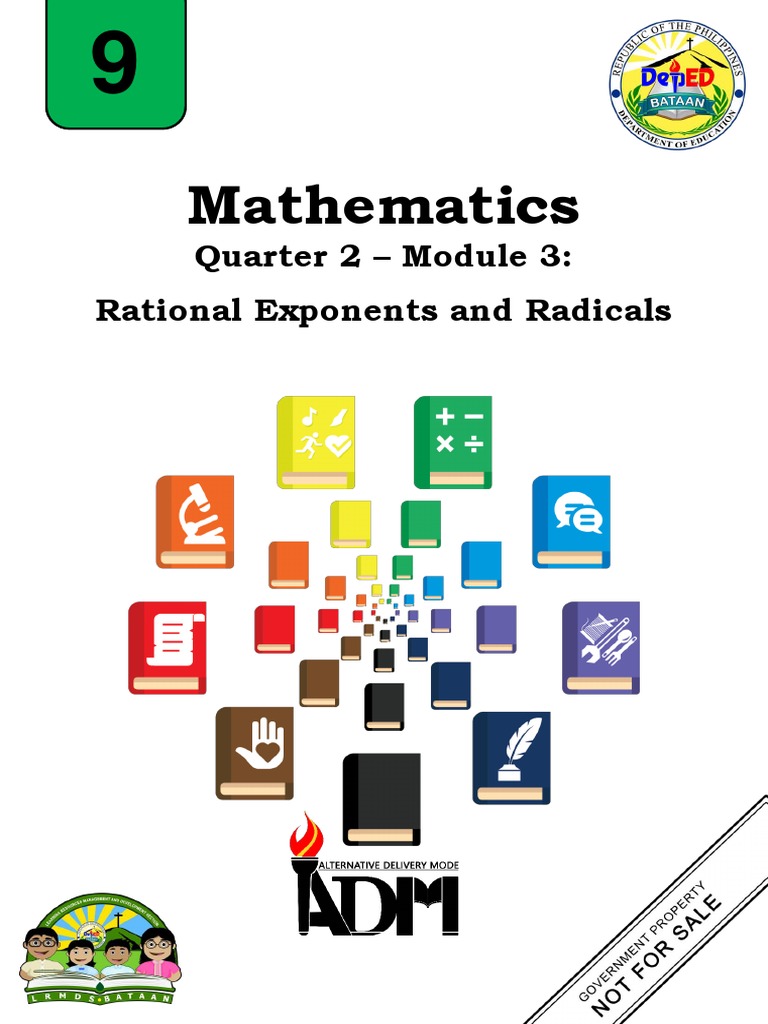 Math9 - q2 - Mod3 - Rational Exponents and Radicals | PDF ...