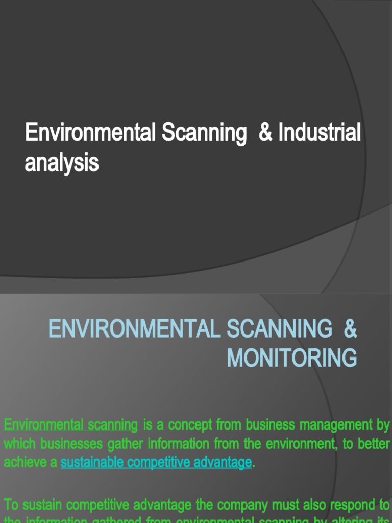 Environmental Scanning and Industrial Analysis | PDF | Swot Analysis ...