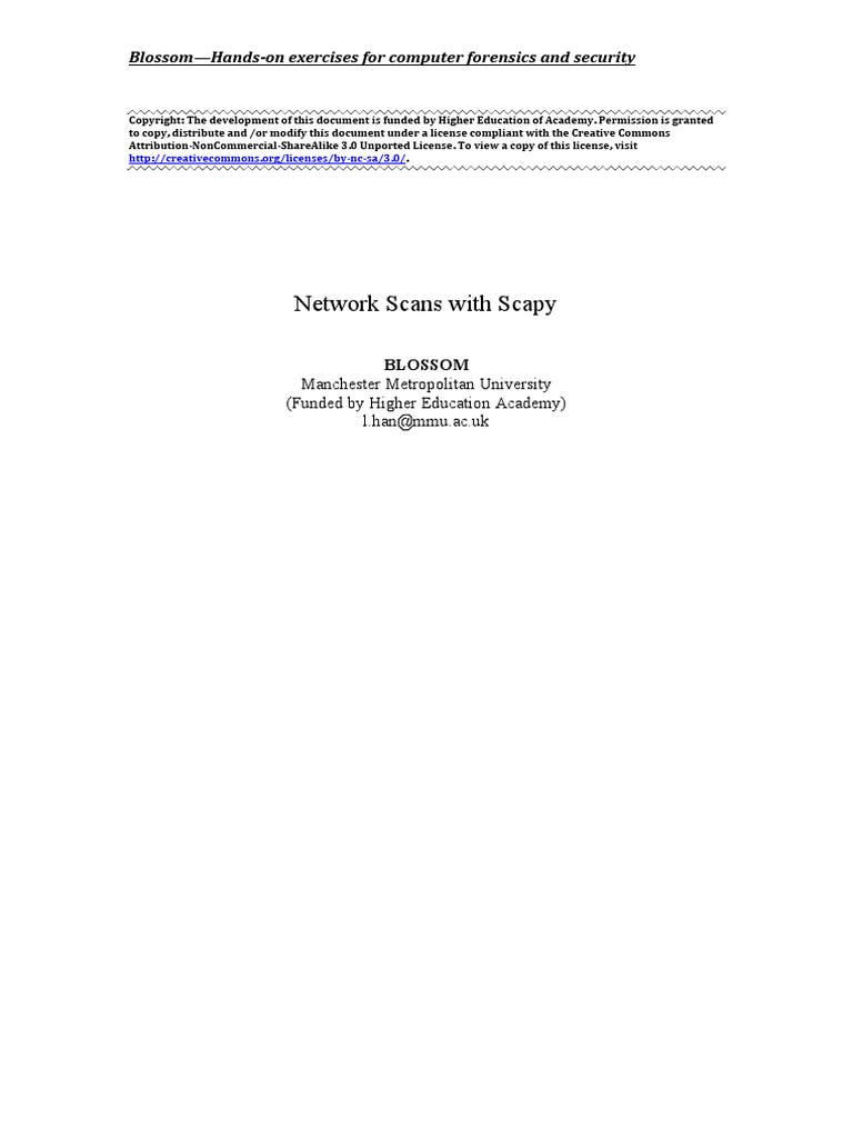 Scapy Scans, Trace Routes and TCP Handshakes | PDF | Transmission ... Scapy Scans, Trace Routes and TCP Handshakes | PDF | Transmission ...