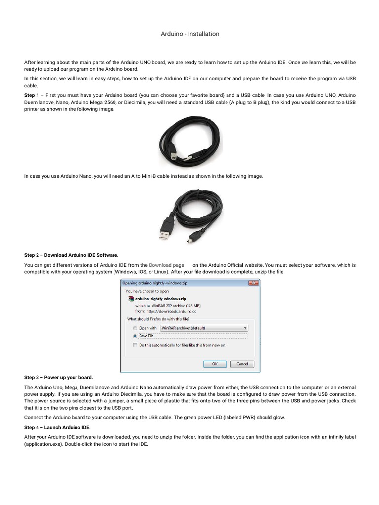 Arduino - Installation | PDF | Arduino | Computer Engineering Arduino - Installation | PDF | Arduino | Computer Engineering