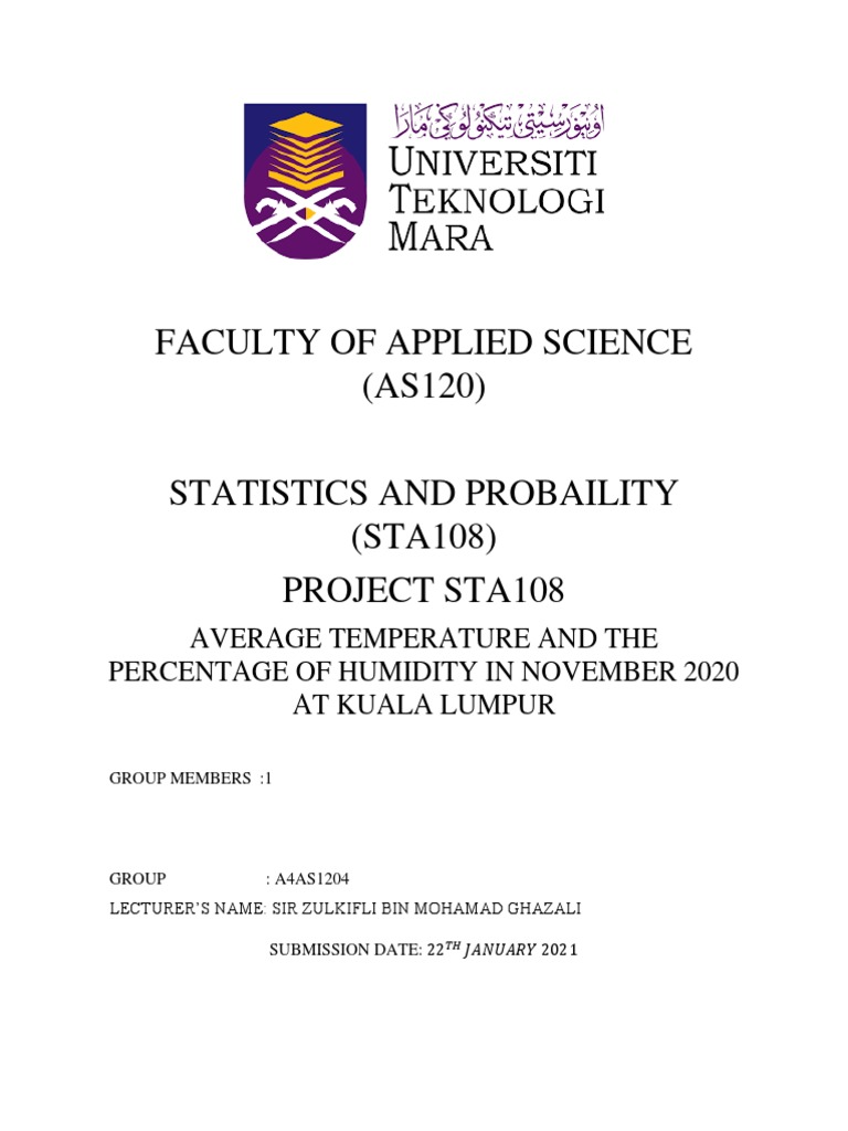 Project STA108 | PDF | Correlation And Dependence | Mode (Statistics)