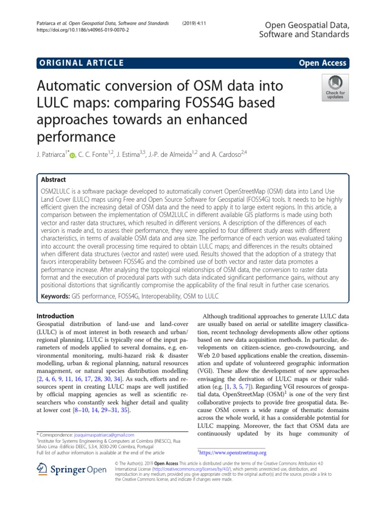 Automatic Conversion of OSM Data Into LULC Maps | PDF | Geographic ...