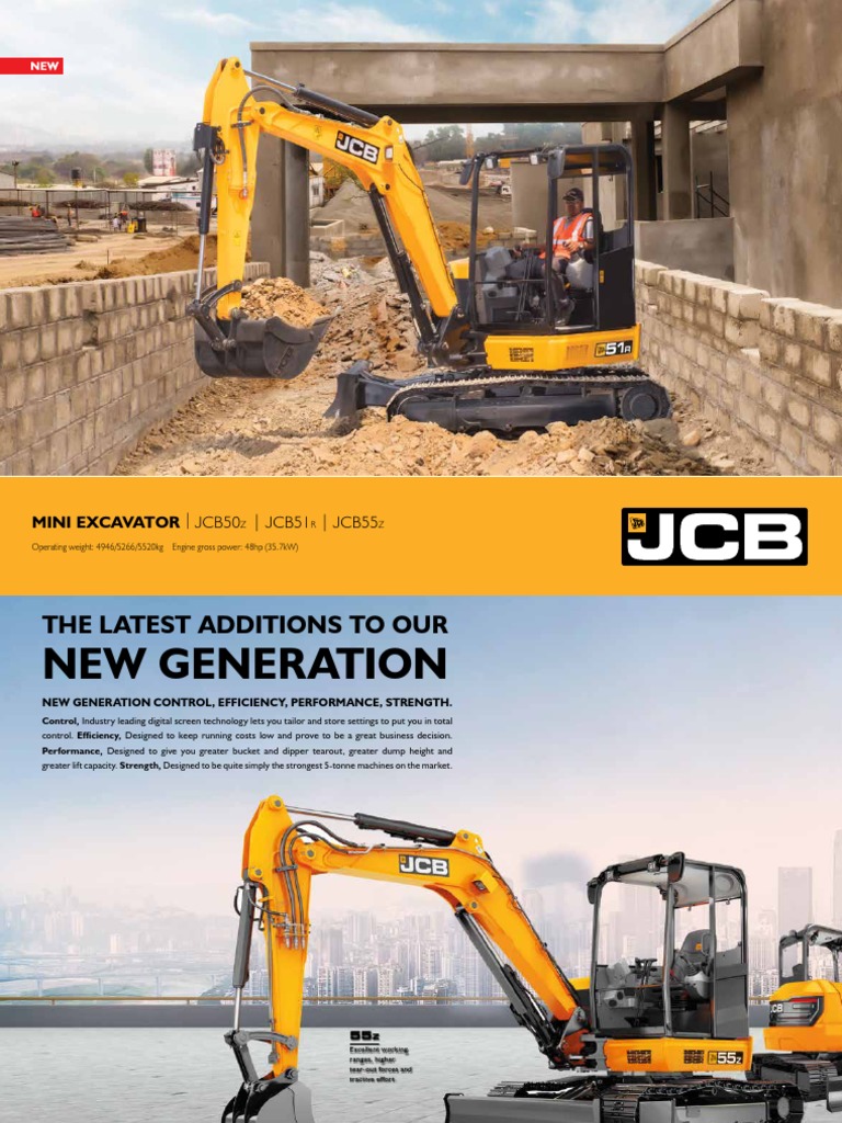 JCB50 - JCB51 - JCB55: Mini Excavator | PDF | Truck | Engines