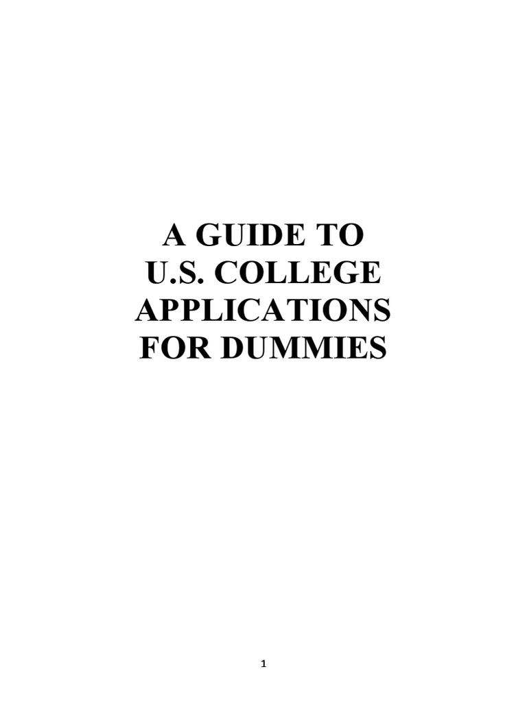 Guide To U.S. Colleges For Dummies | PDF | Sat | Educational Stages