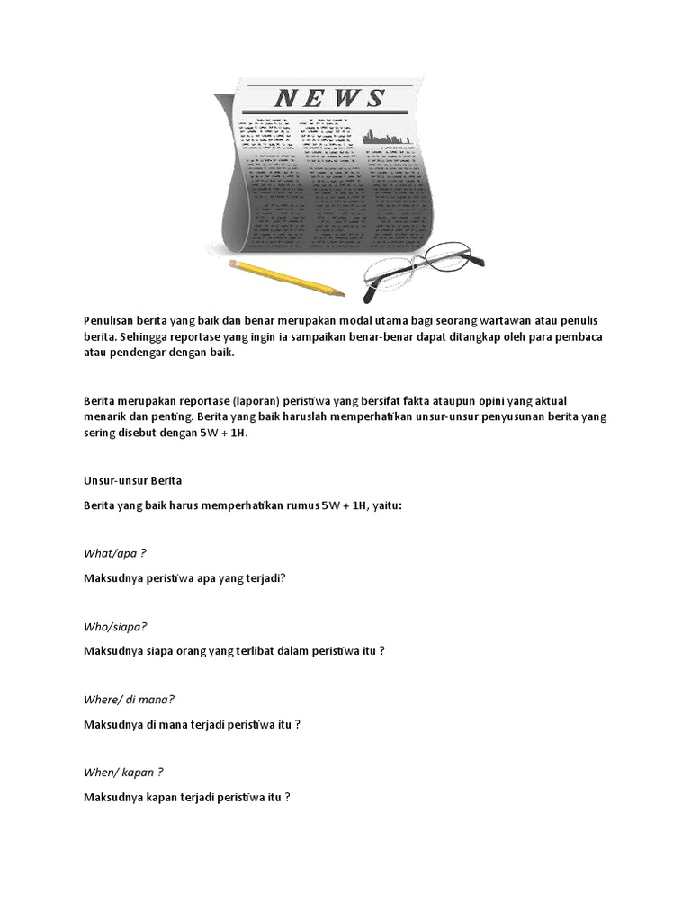 Contoh Penulisan BERITA | PDF