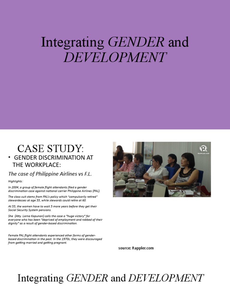 Integrating GENDER and DEVELOPMENT | PDF | Woman | Discrimination ...