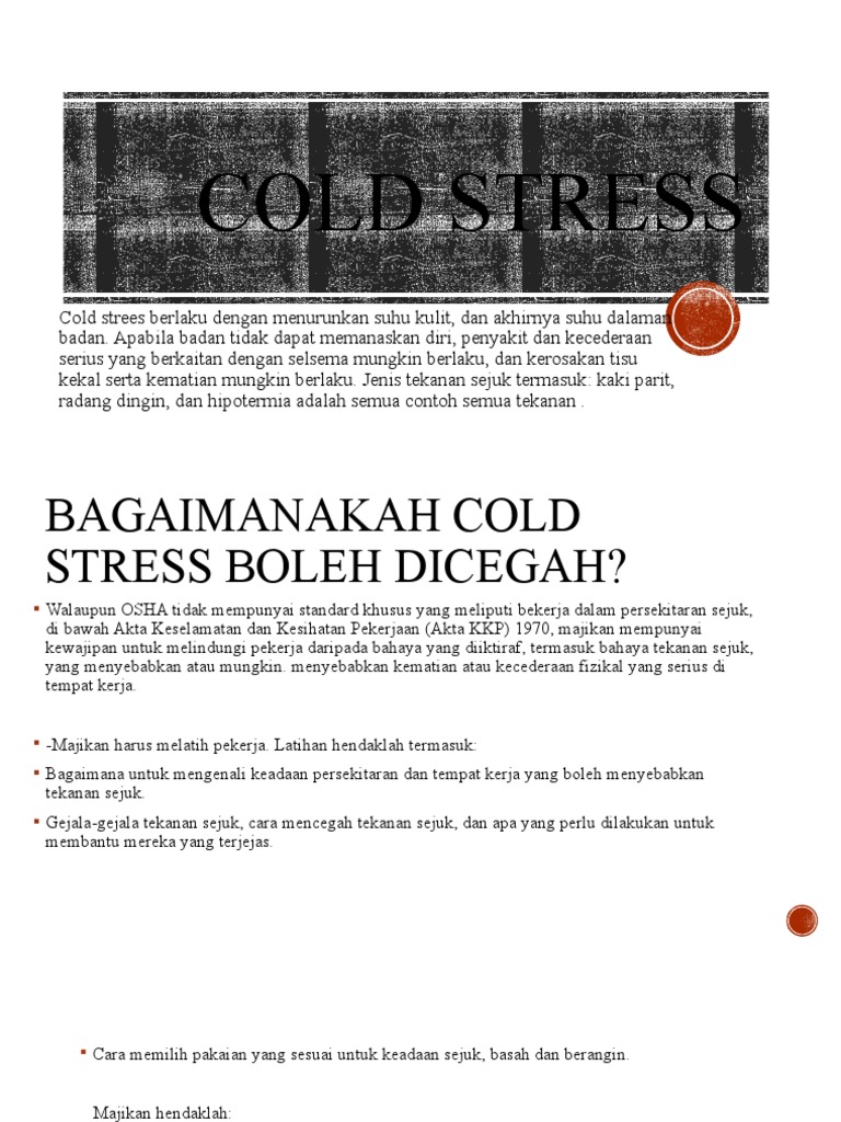Cold Stress | PDF
