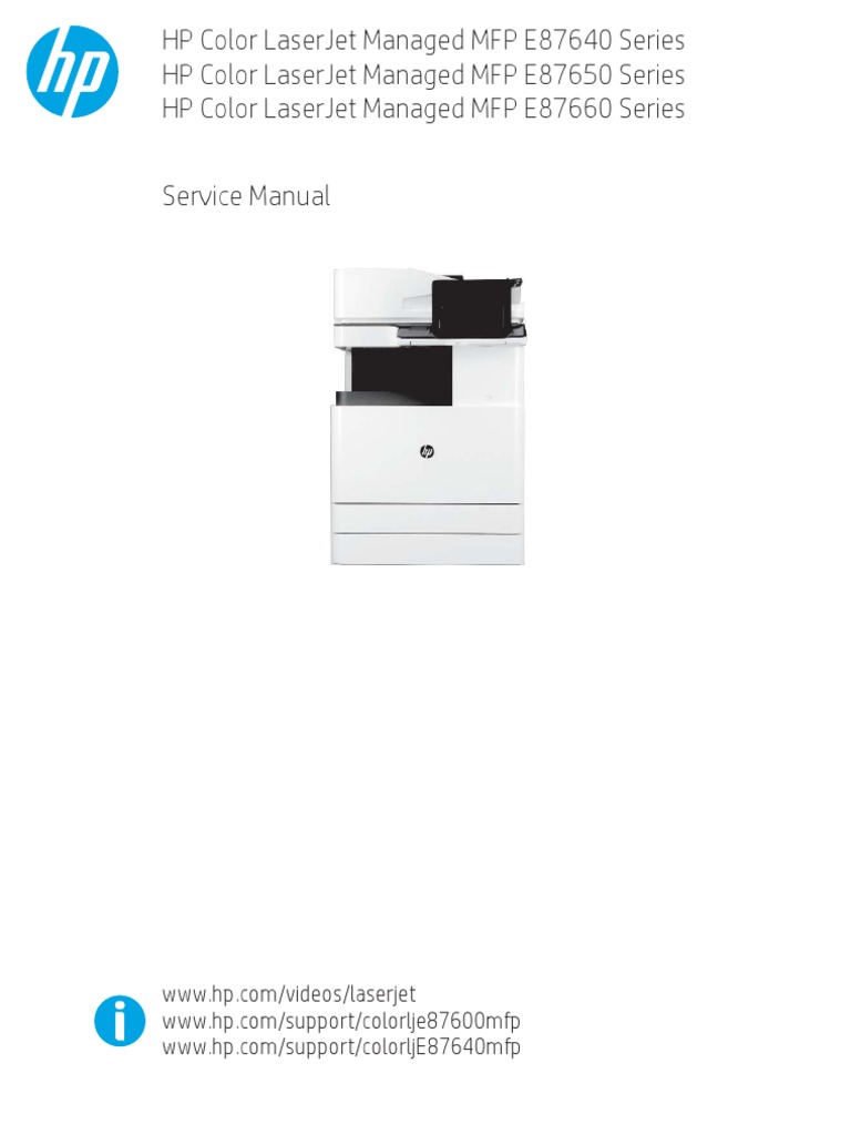 HP Color Laserjet Managed MFP E87640 Series HP Color Laserjet Managed ...