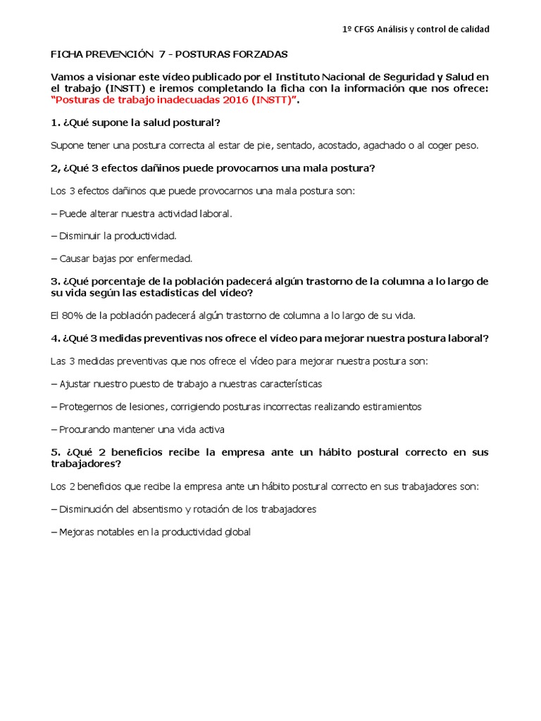 FOL - FICHA 7 - Posturas Forzadas | PDF