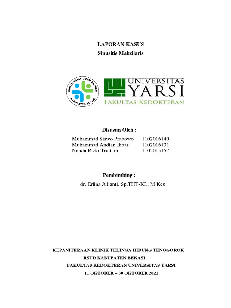 Laporan Kasus Sinusitis Maksilaris | PDF
