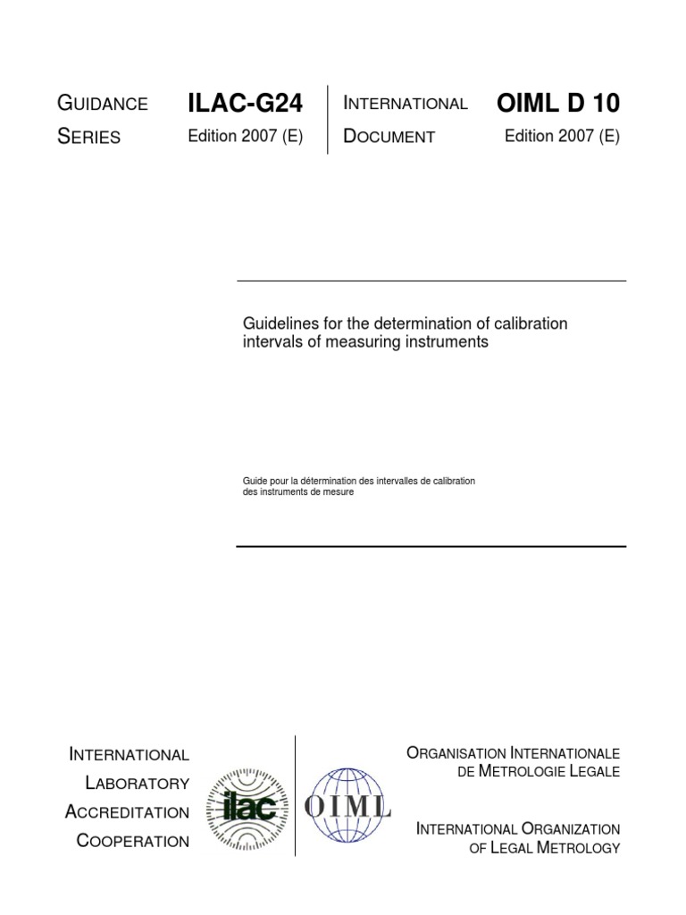 Oiml D10 | PDF | Calibration | Metrology