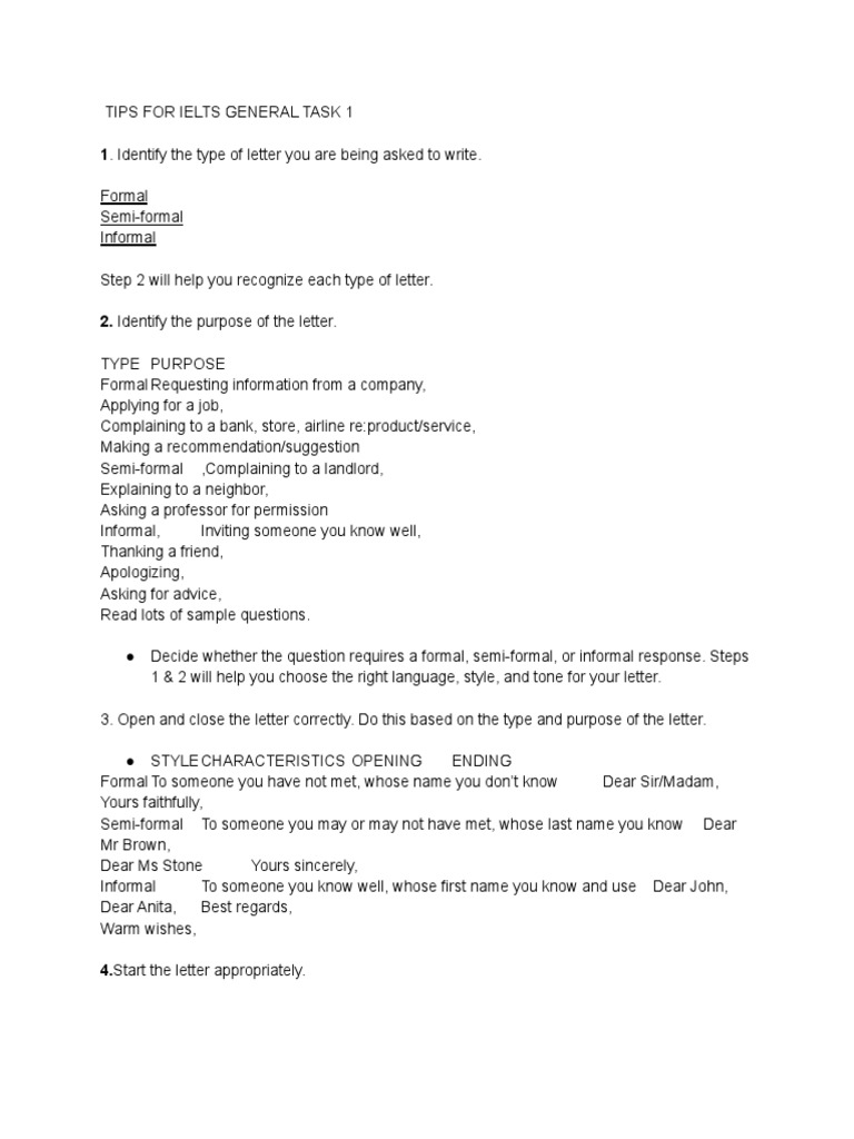 Task 1 General Training | PDF | Word | International English Language ...