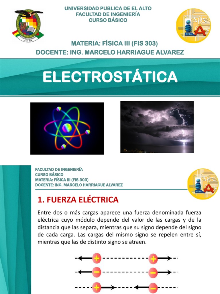 Electrostatica 2 | PDF | Electricidad | Campo eléctrico
