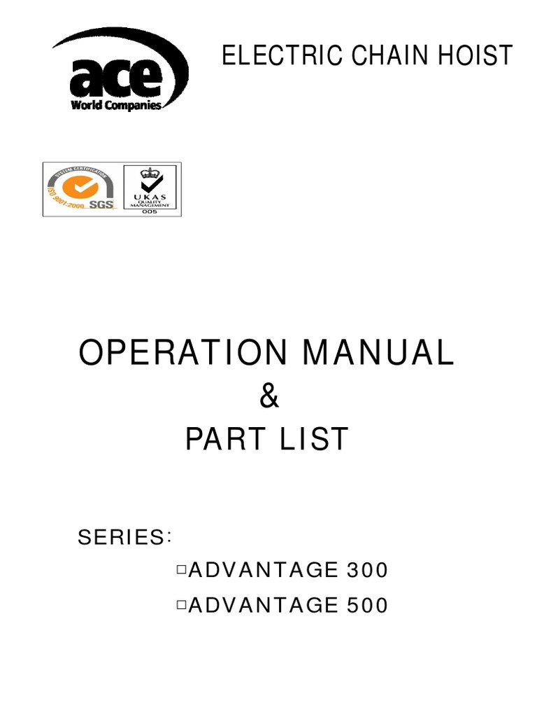 Operation Manual &: Part List | PDF | Electrical Connector | Screw