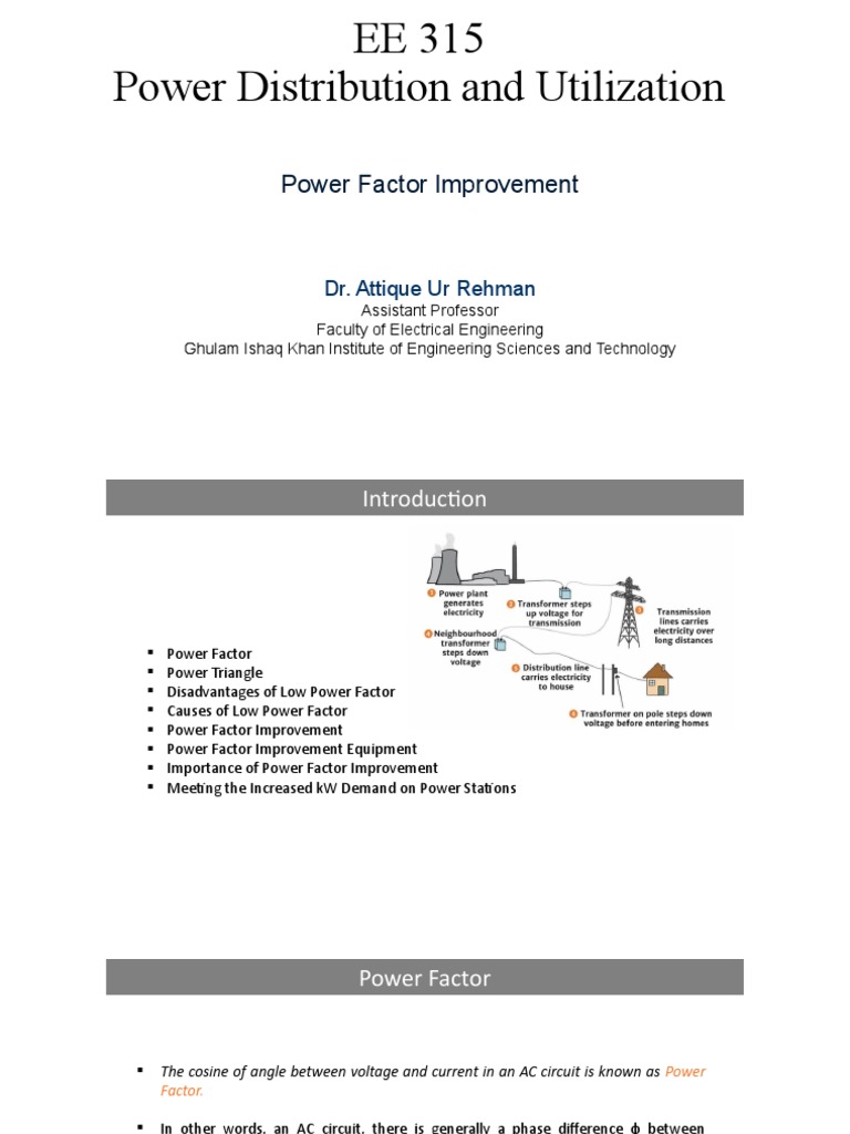 Power Factor Improvement Guide | PDF | Electric Motor | Capacitor