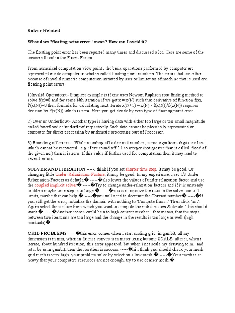 Floating Point Error Wiki Fluent | PDF | Rounding | Mathematical Analysis