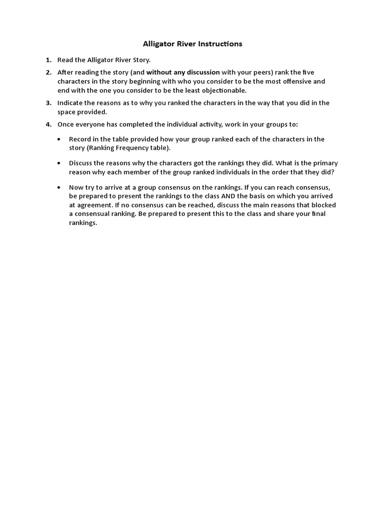 V2 - Alligator River Handout | PDF