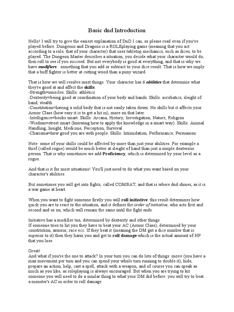 Basic DND Introduction | PDF | Gary Gygax Games | Gaming