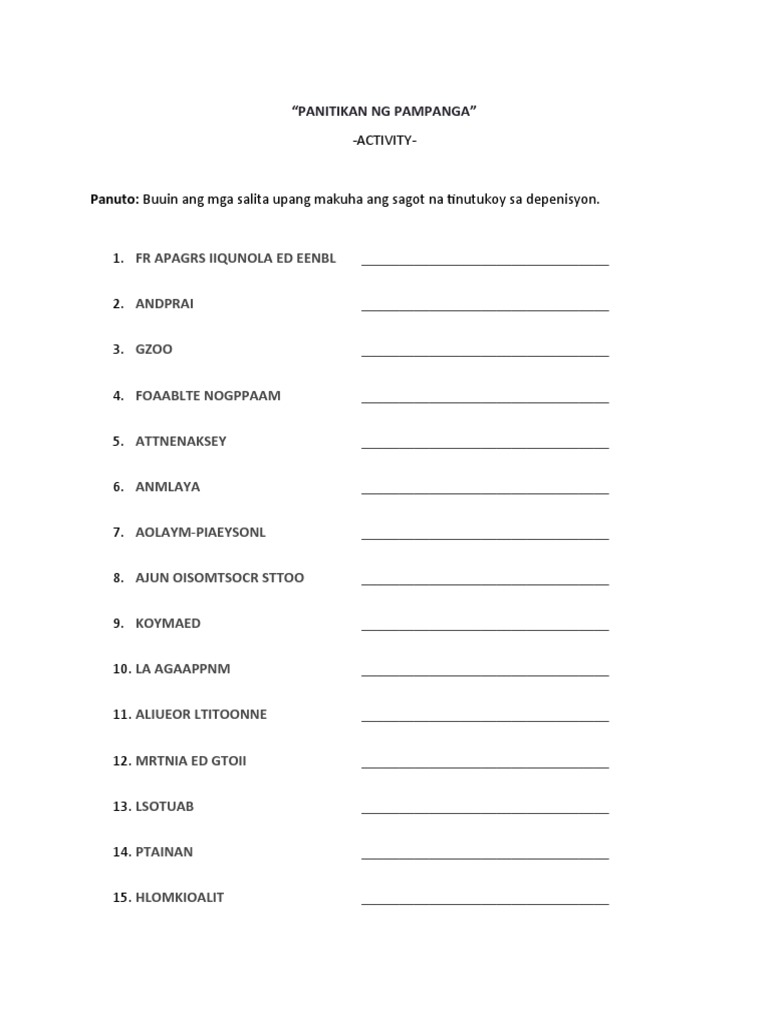 ACTIVITY Panitikan NG Pampanga BSA 3A | PDF